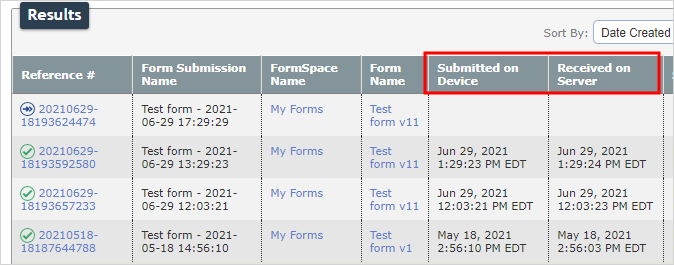 Form Submission Timestamp Fields
